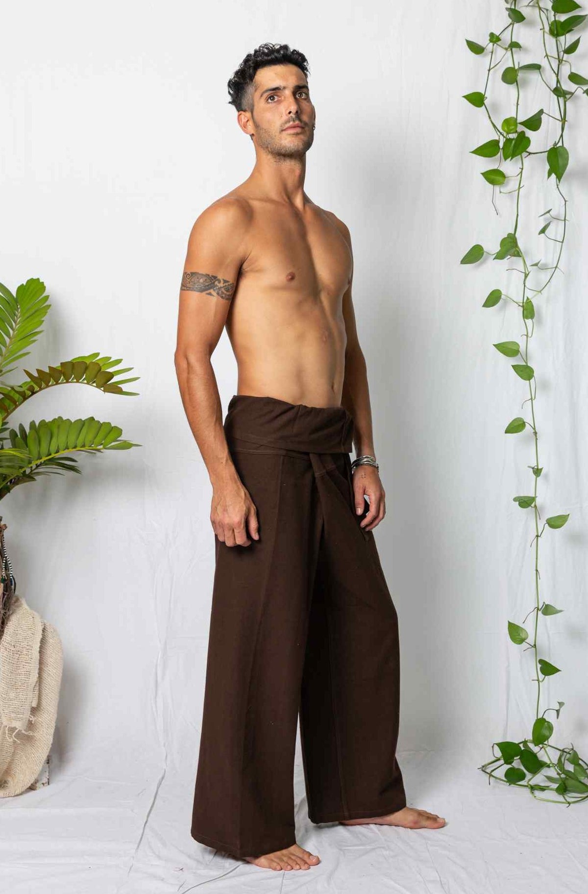 Brushed Cotton Fishermans Pants Chocolate– Kashi Australia