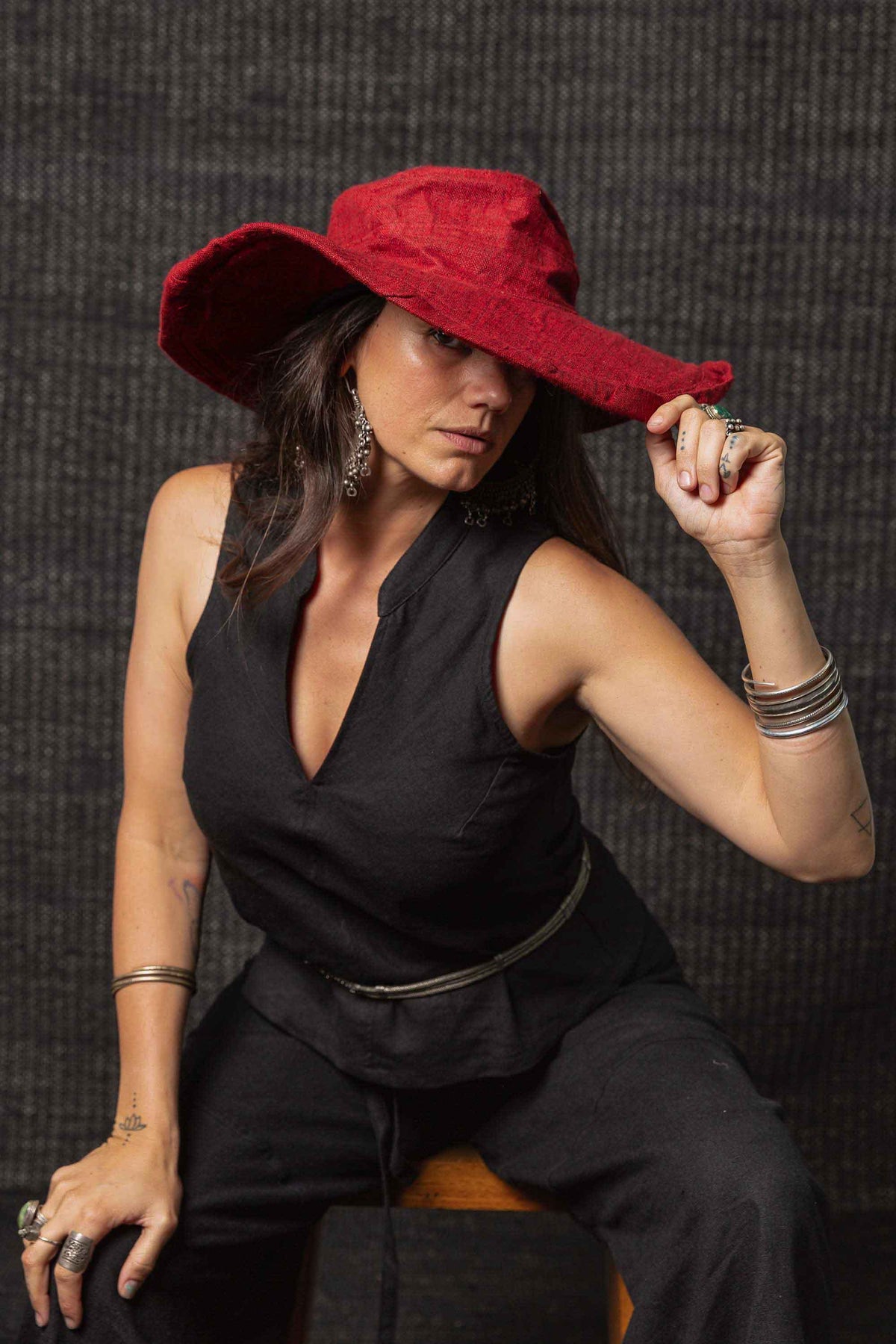 Bangalow Sun Hat Red– Kashi Australia
