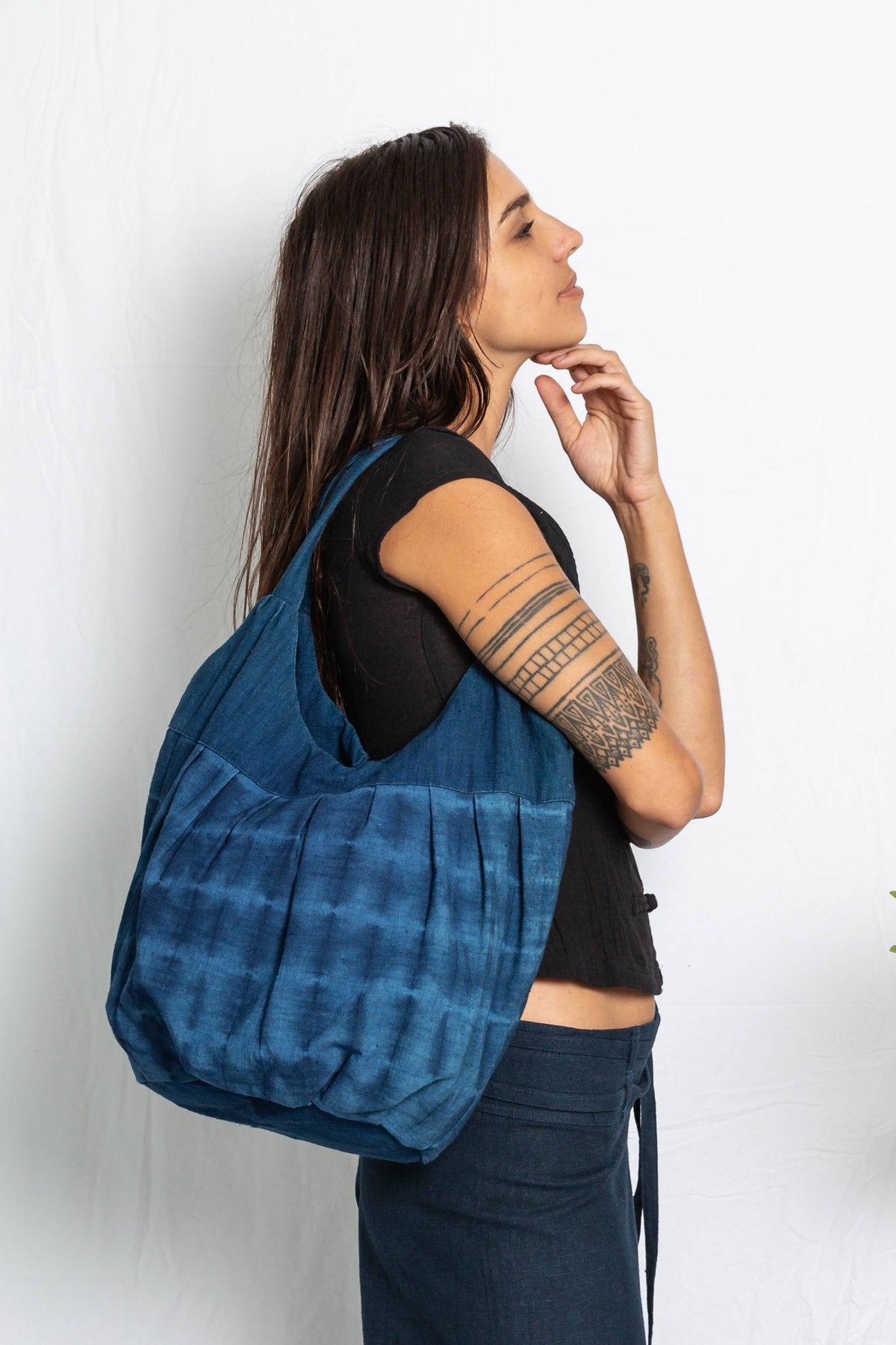 Indigo Bucket Bag– kashi.com.au